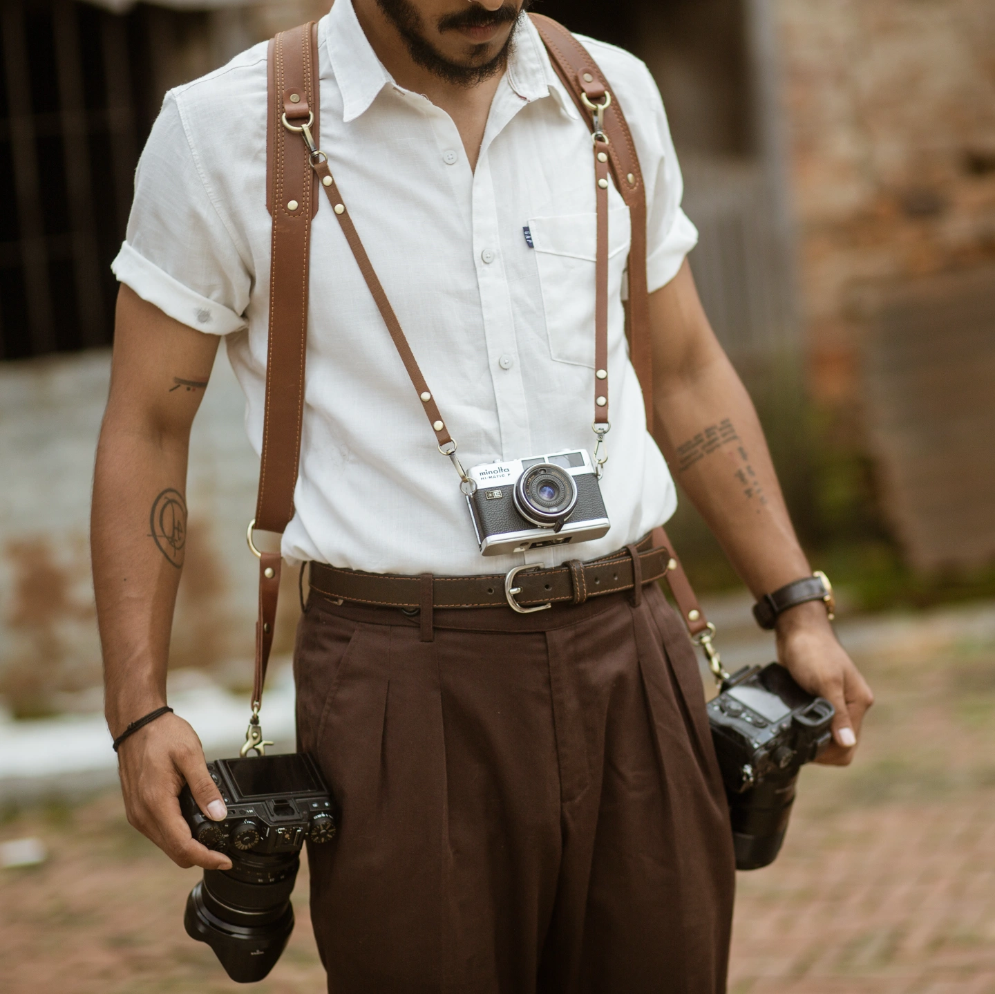 Cross Body Camera Strap Original Leather at Rs. 12,000 | OnePasal ...